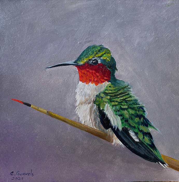 Ruby-Throated Hummingbird Painting - Co|So - Copley Society of Art